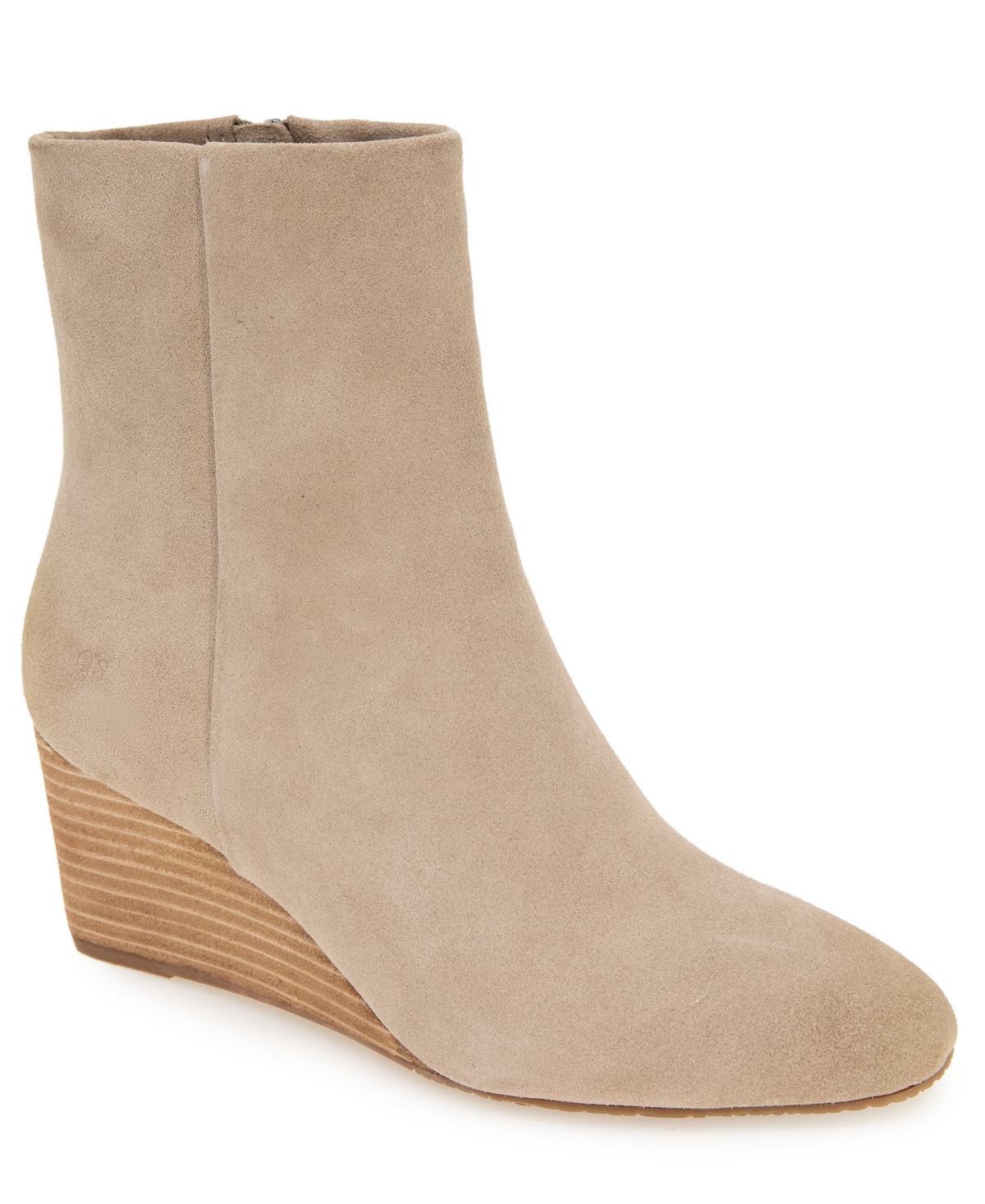 Gentle Souls Womens Nash Zipper Booties - Mushroom Suede
