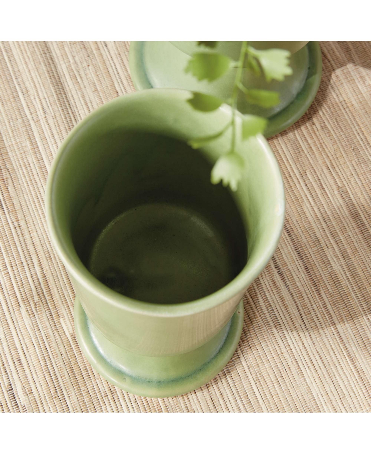 Click here for Kelcy Footed Cachepots Set of 2 - Green prices