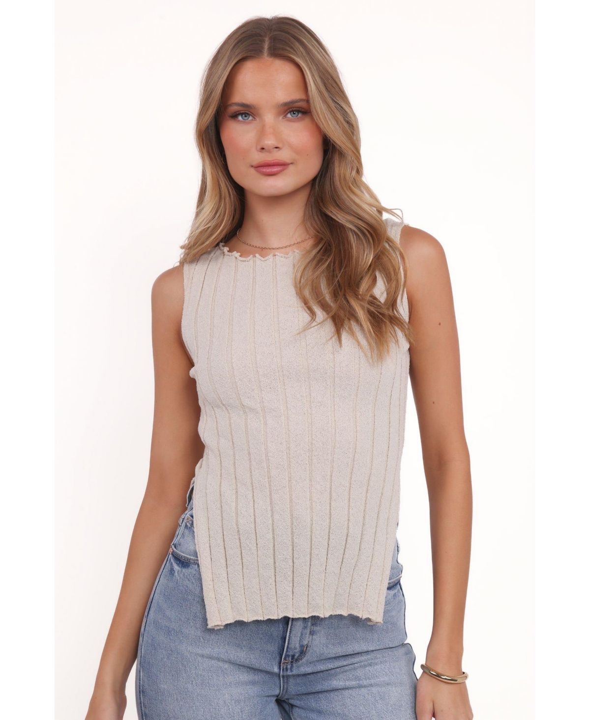 Click here for Petal and Pup Womens Brodie Wide Rib Knit Top - Be... prices