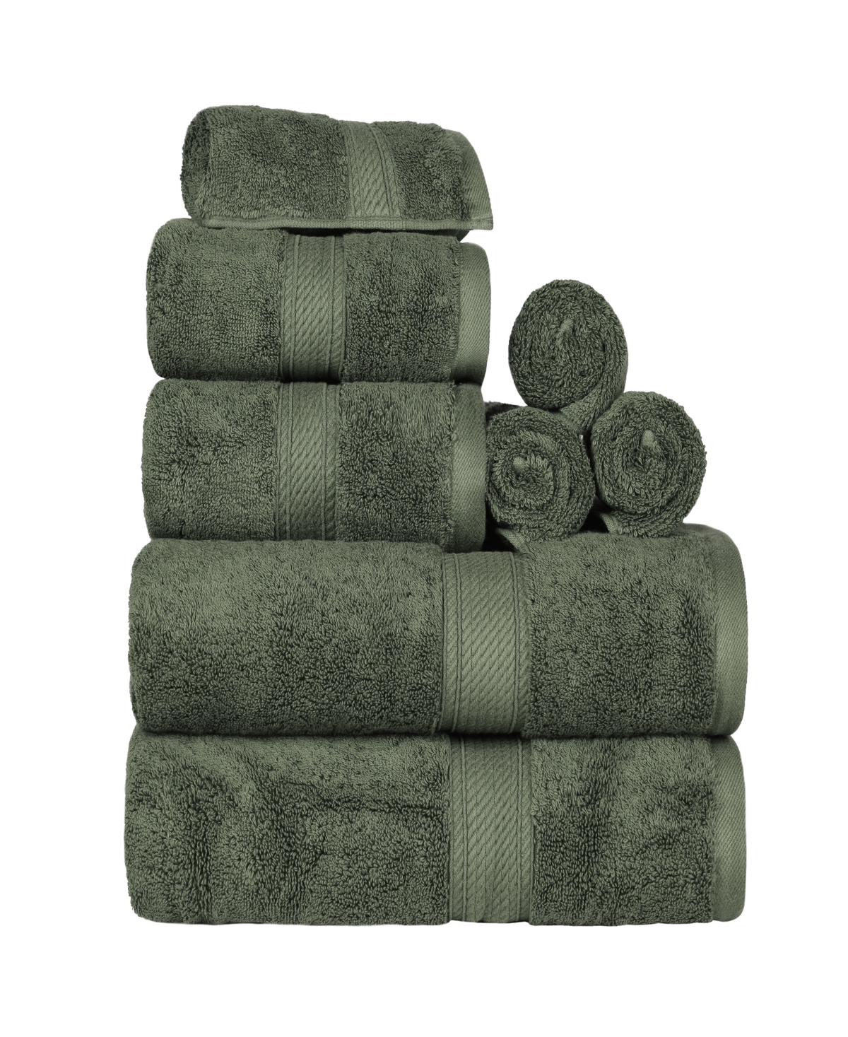Click here for Superior Egyptian Cotton 8-Pc. Towel Set - Forest... prices