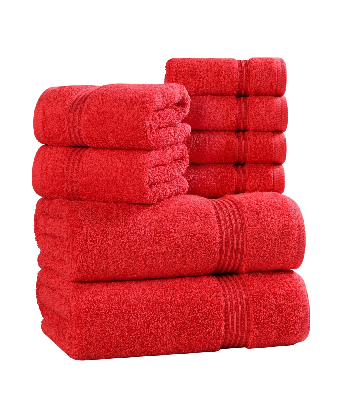 Click here for Superior Egyptian Cotton 8-Pc. Towel Set - Red prices