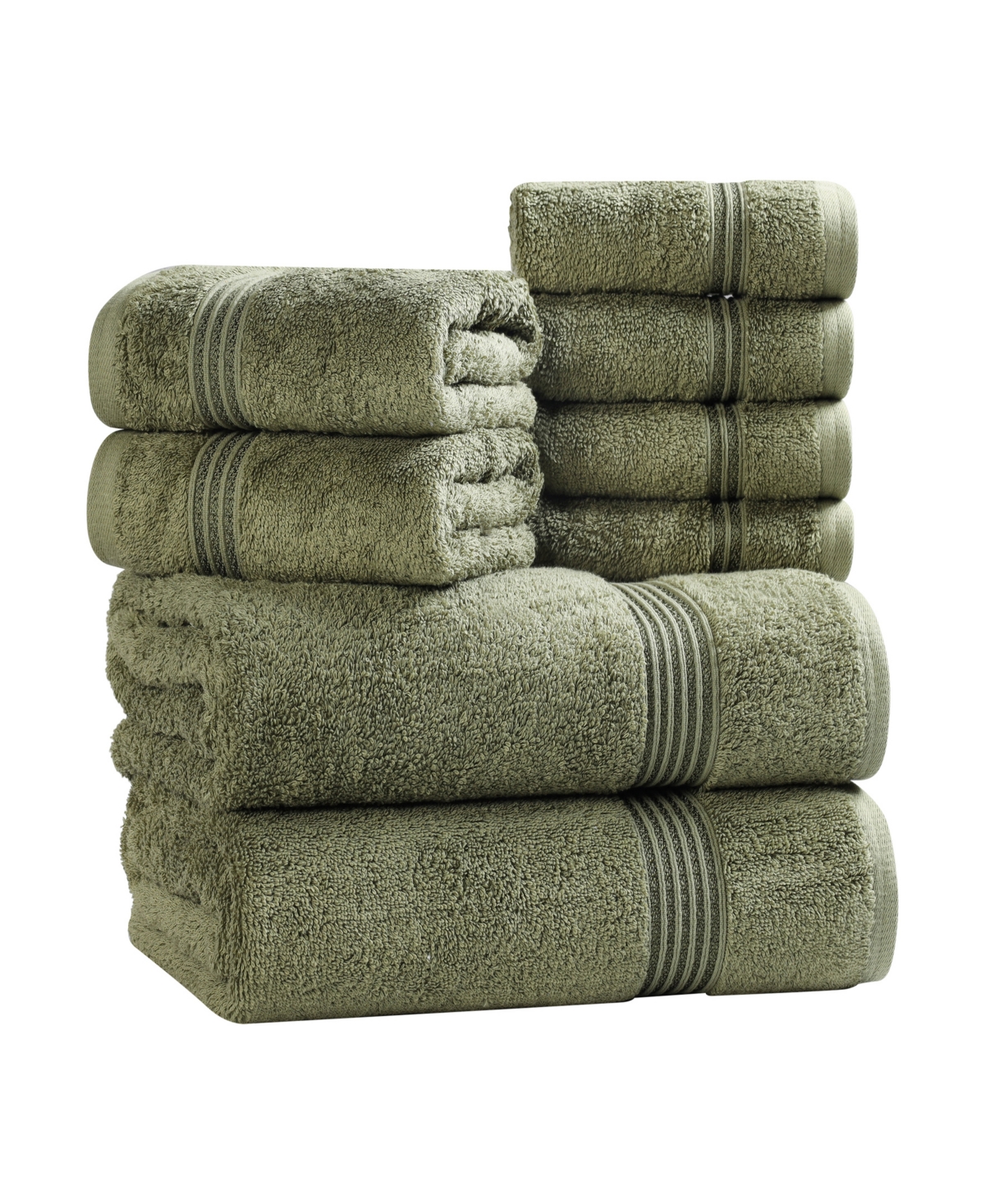 Click here for Superior Egyptian Cotton 8-Pc. Towel Set - Forest... prices