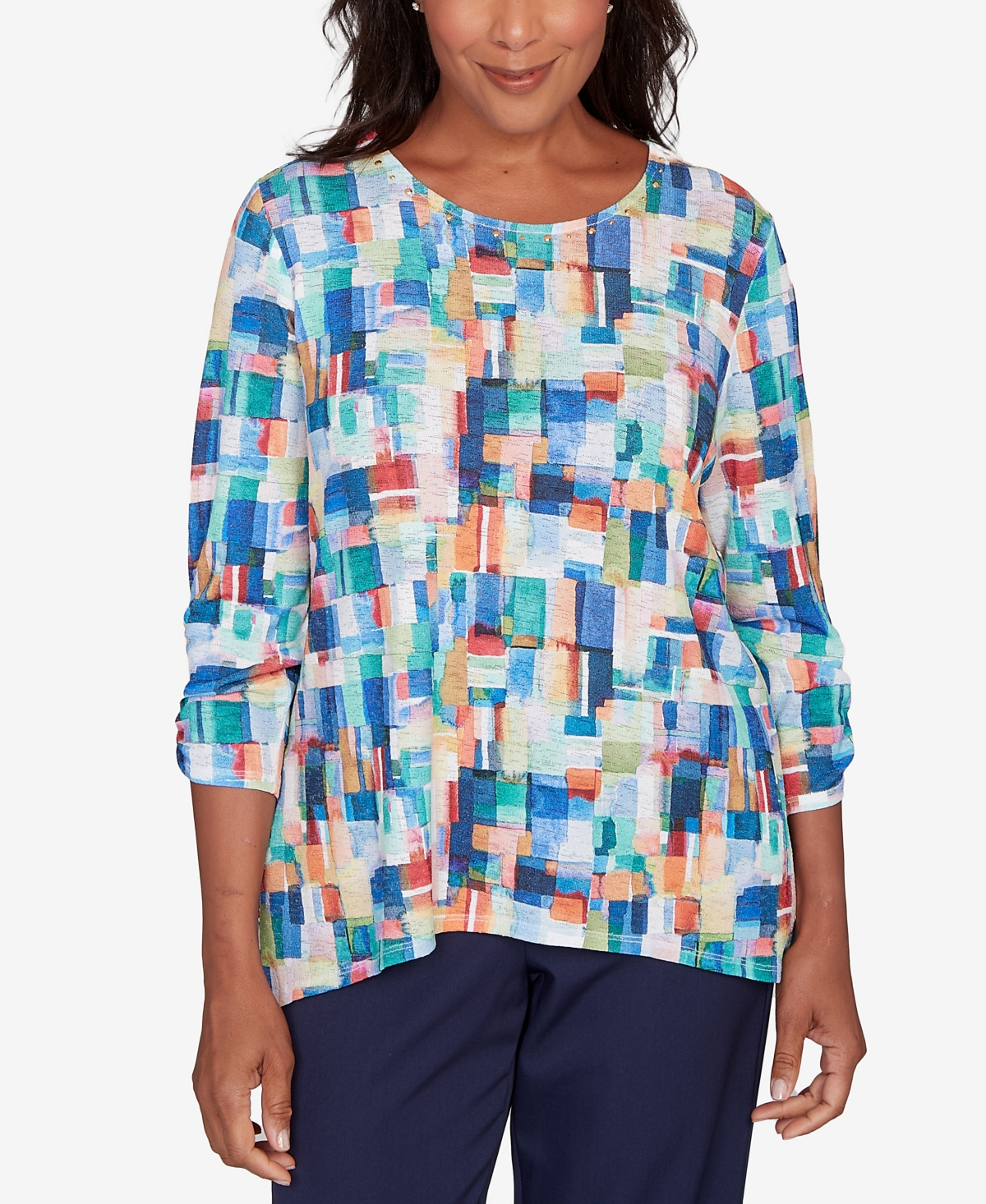 Click here for Alfred Dunner Womens Saratoga Springs Tile Print C... prices