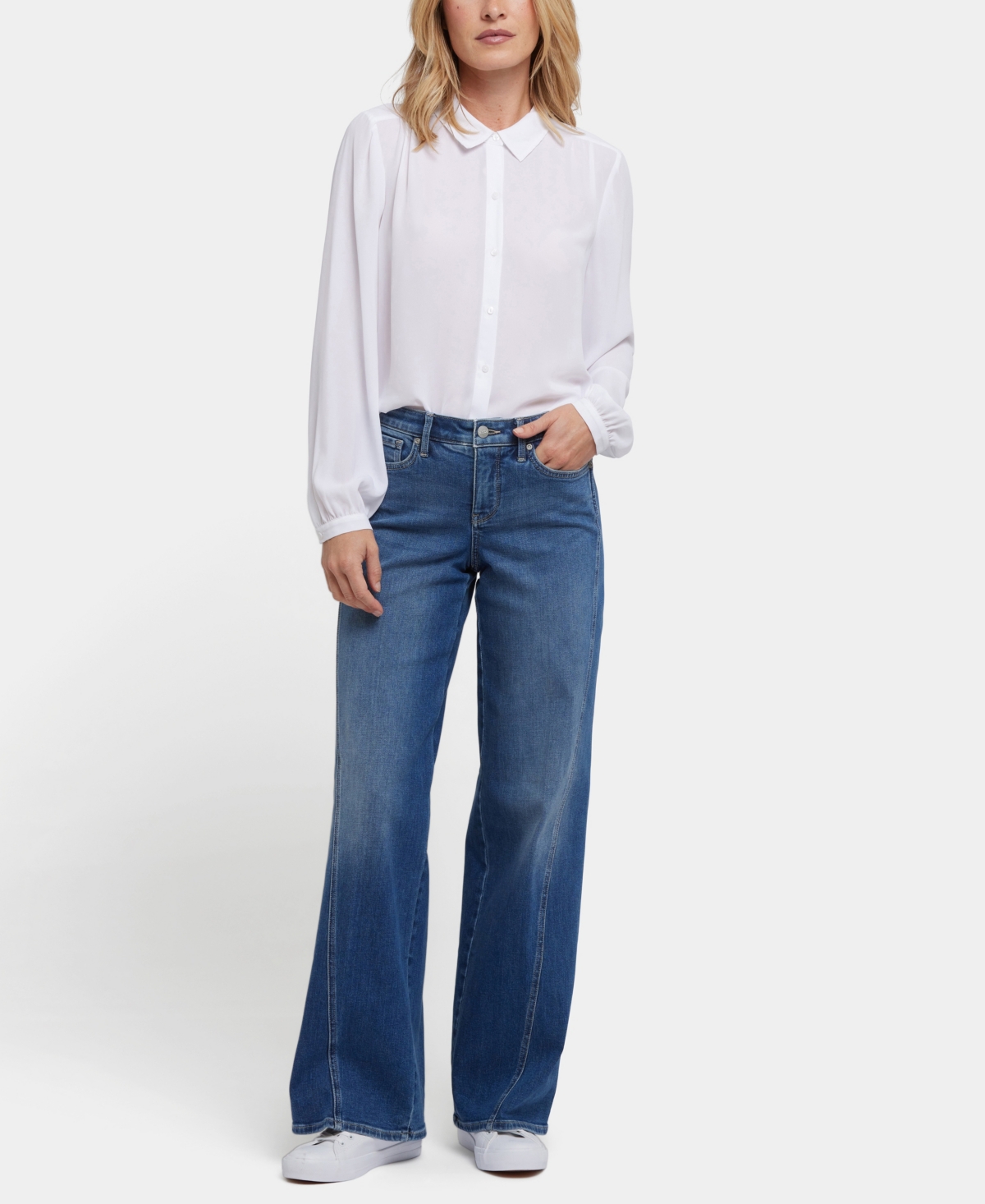Click here for Nydj Petite Teresa Wide Leg Contoured Seam Jeans -... prices