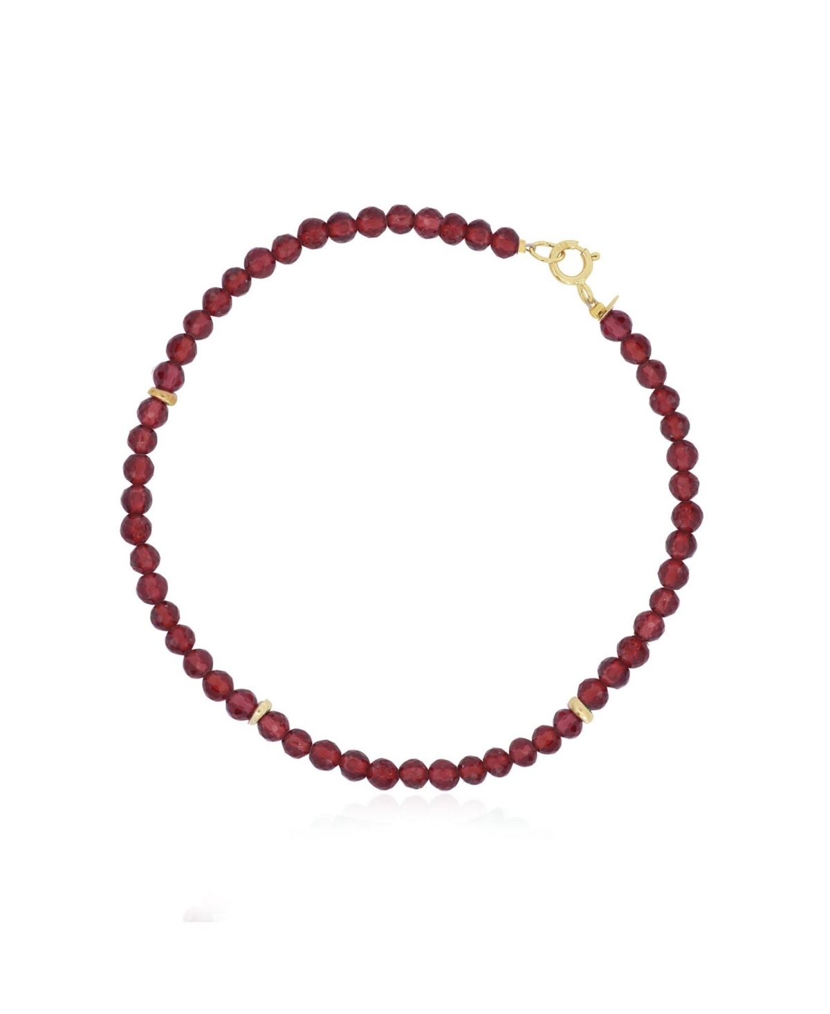 Click here for The Lovery Garnet Round Bead Bracelet 14K Gold - G... prices