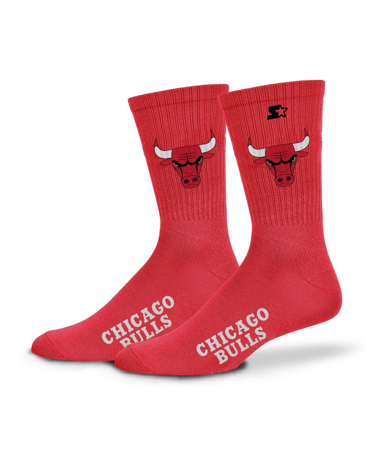Click here for Starter Mens and Womens Red Chicago Bulls Satin Cr... prices