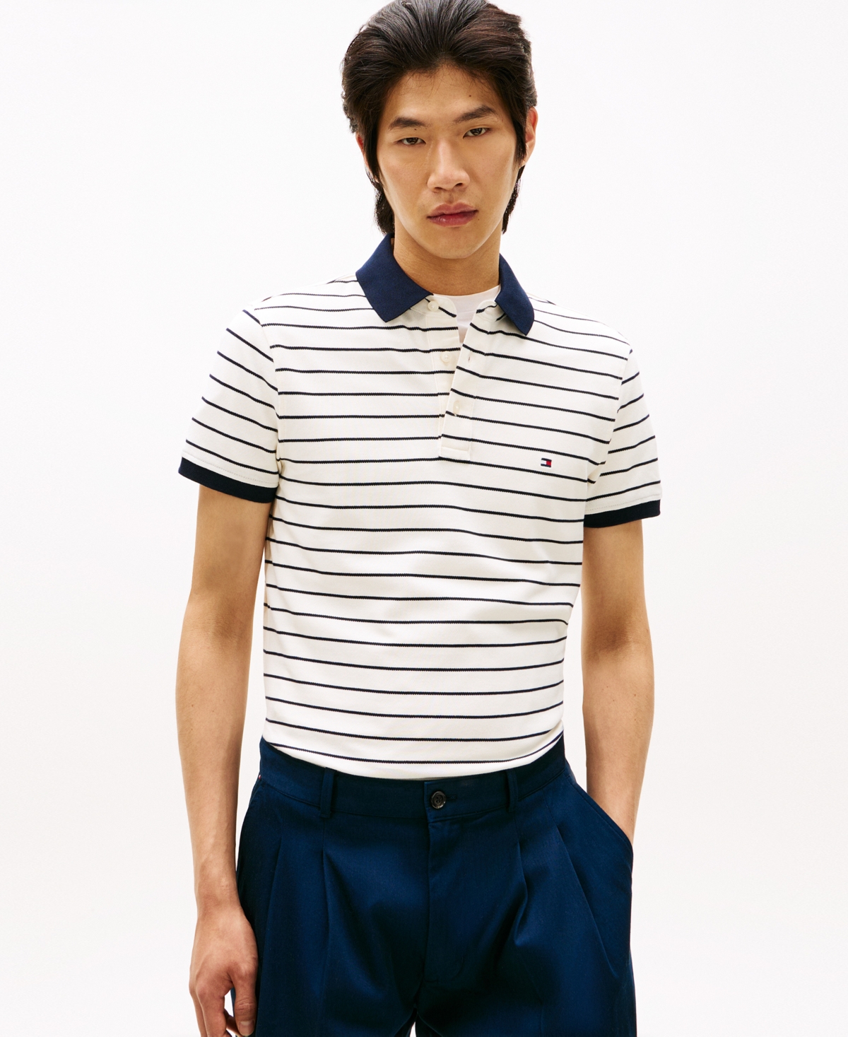 Click here for Tommy Hilfiger Mens 1985 Slim Fit Polo Shirt - Ivo... prices