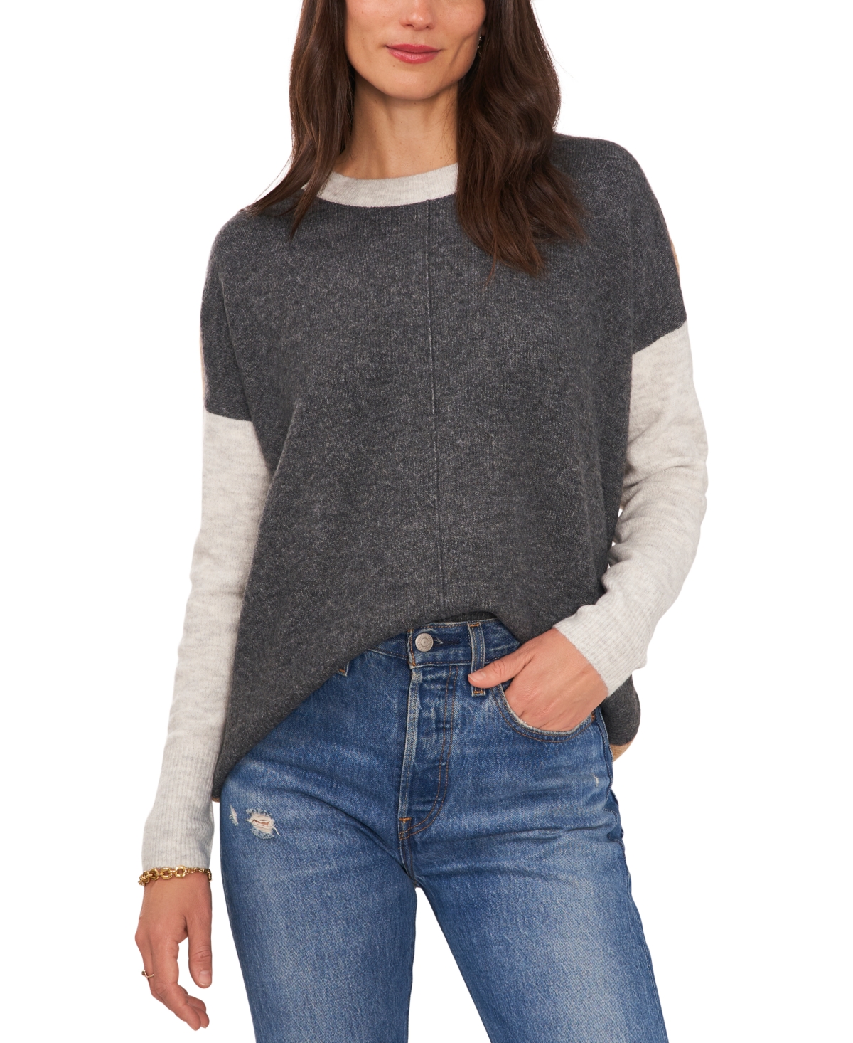 Click here for Vince Camuto Womens Pull-On Sweater - Medium Heath... prices