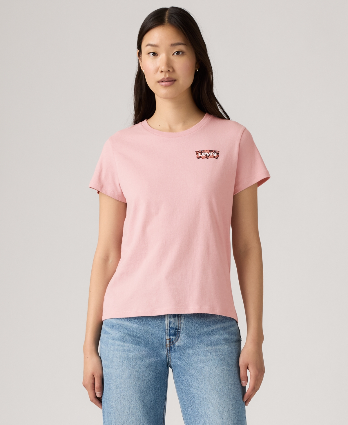 Click here for Levis Womens Perfect Graphic Logo Cotton T-shirt -... prices