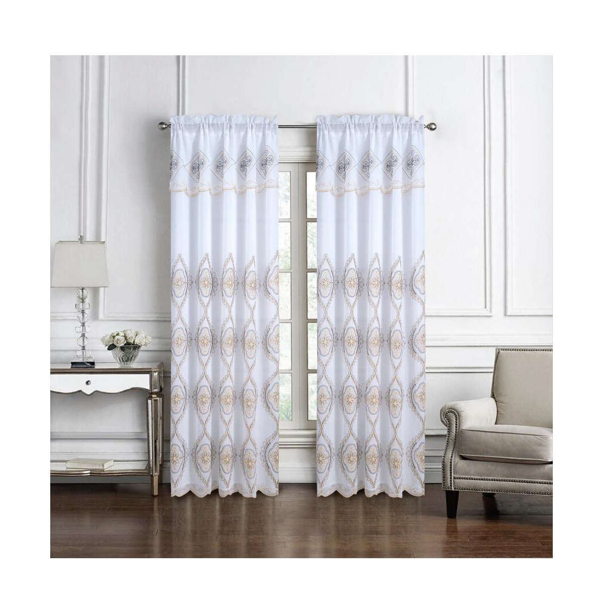 Click here for Oliva Gray Arcadia Embroidered Panel - 54x90"... prices