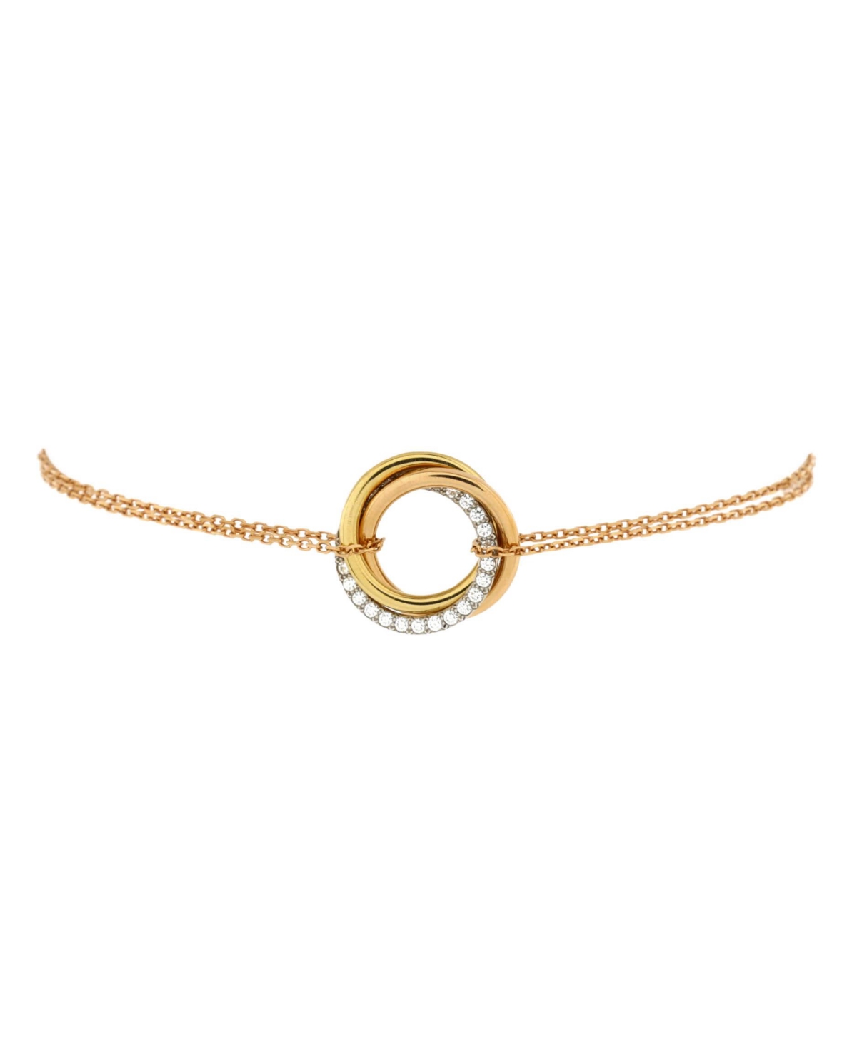 Click here for Pre-Owned Cartier Trinity Chain Bracelet - 18k tri... prices