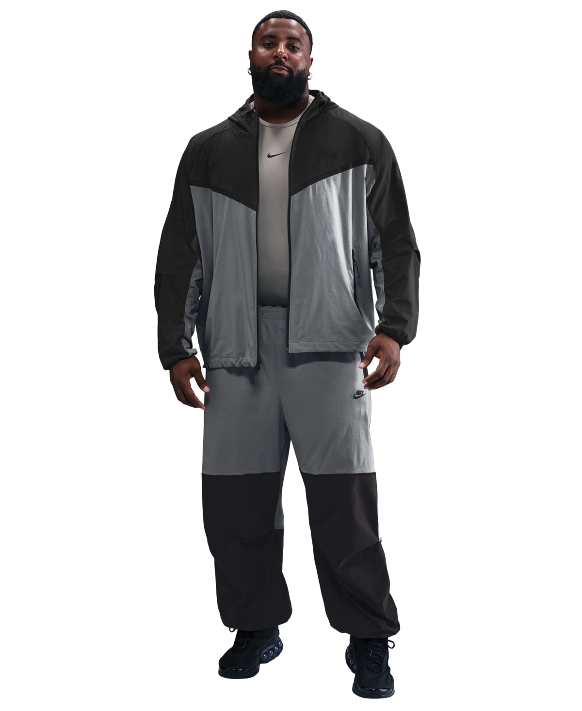 Click here for Nike Mens Tech Woven Hooded Jacket - Cool Grey/ant... prices
