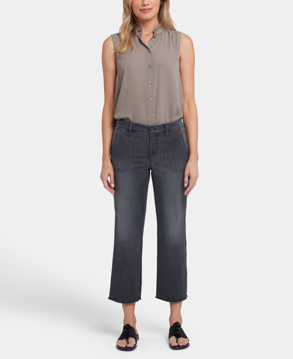Click here for Nydj Womens Relaxed Piper Crop Utility Pocket Jean... prices
