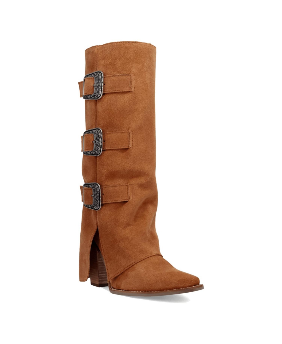 Click here for Dingo Womens Buckle Bunny Suede Leather Boot - Cam... prices