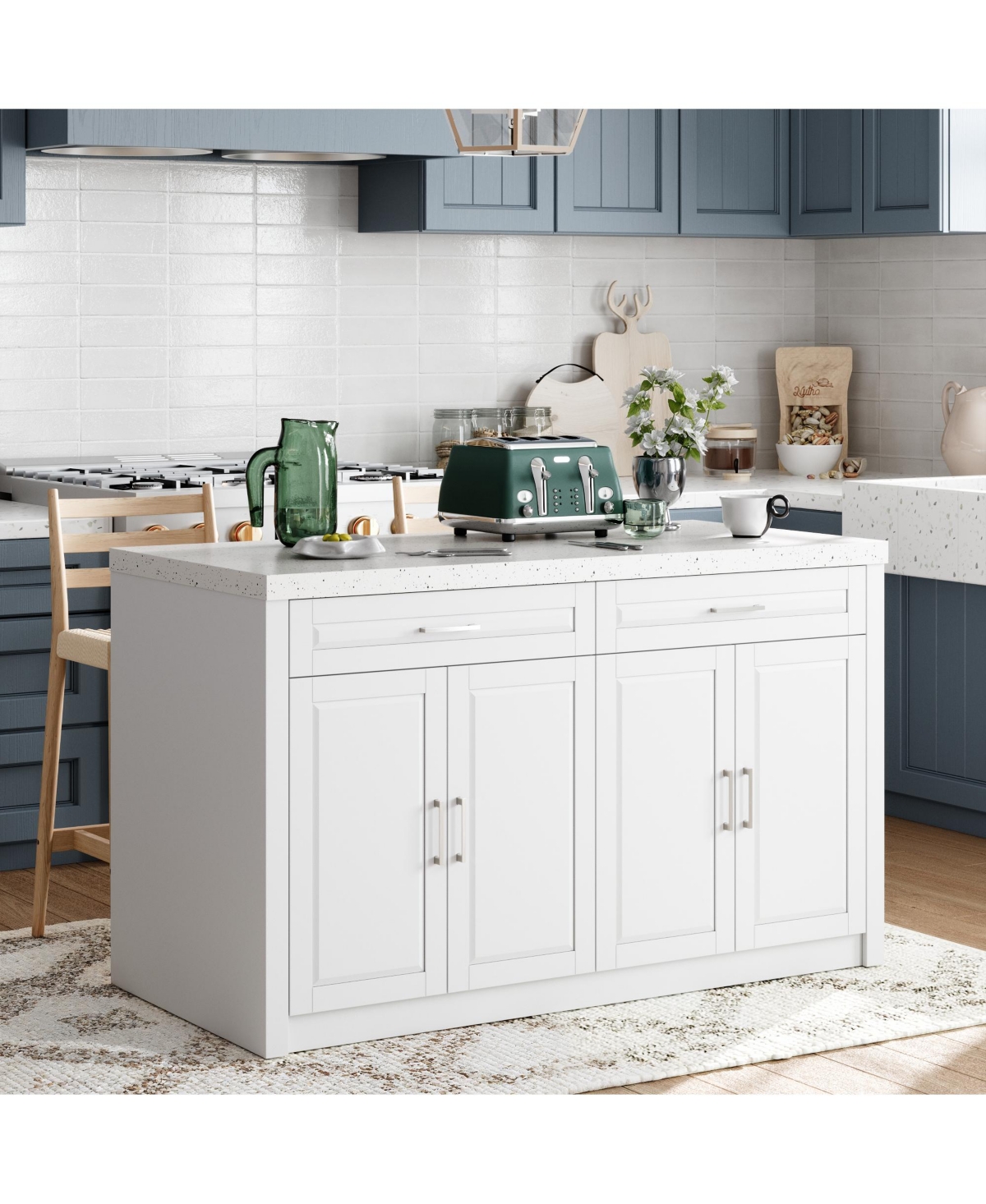 Click here for Kitchen island with 2 drawers  4 doors  kitchen is... prices
