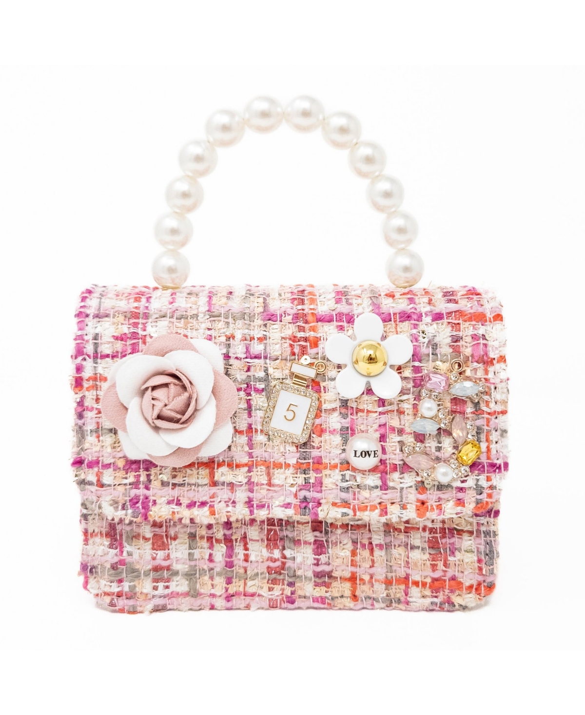 Click here for Puttisu Girls Petite Bloom Handbag - Rose confetti prices
