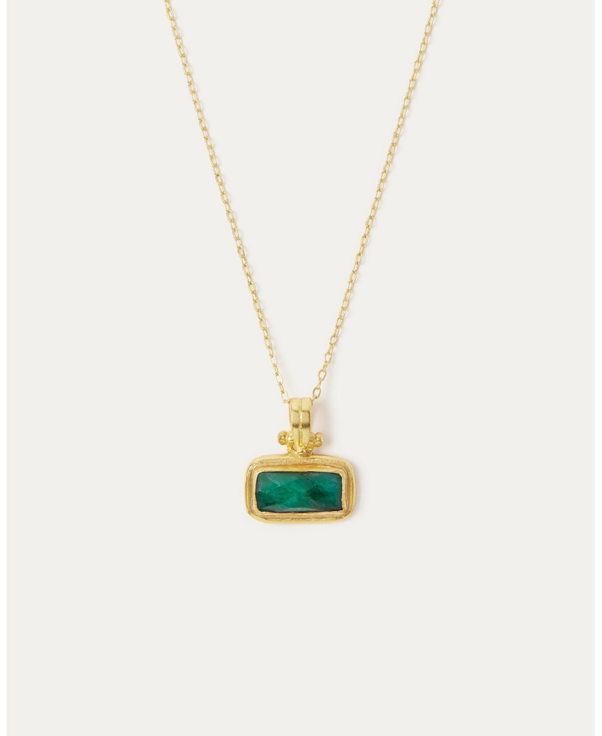 Click here for Ottoman Hands Noa Emerald Pendant Necklace - Gold prices