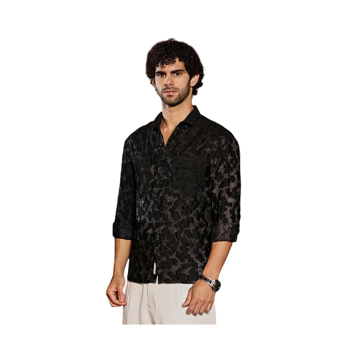 Click here for Campus Sutra Mens Charcoal Grey Nimbus Dark-Tone S... prices