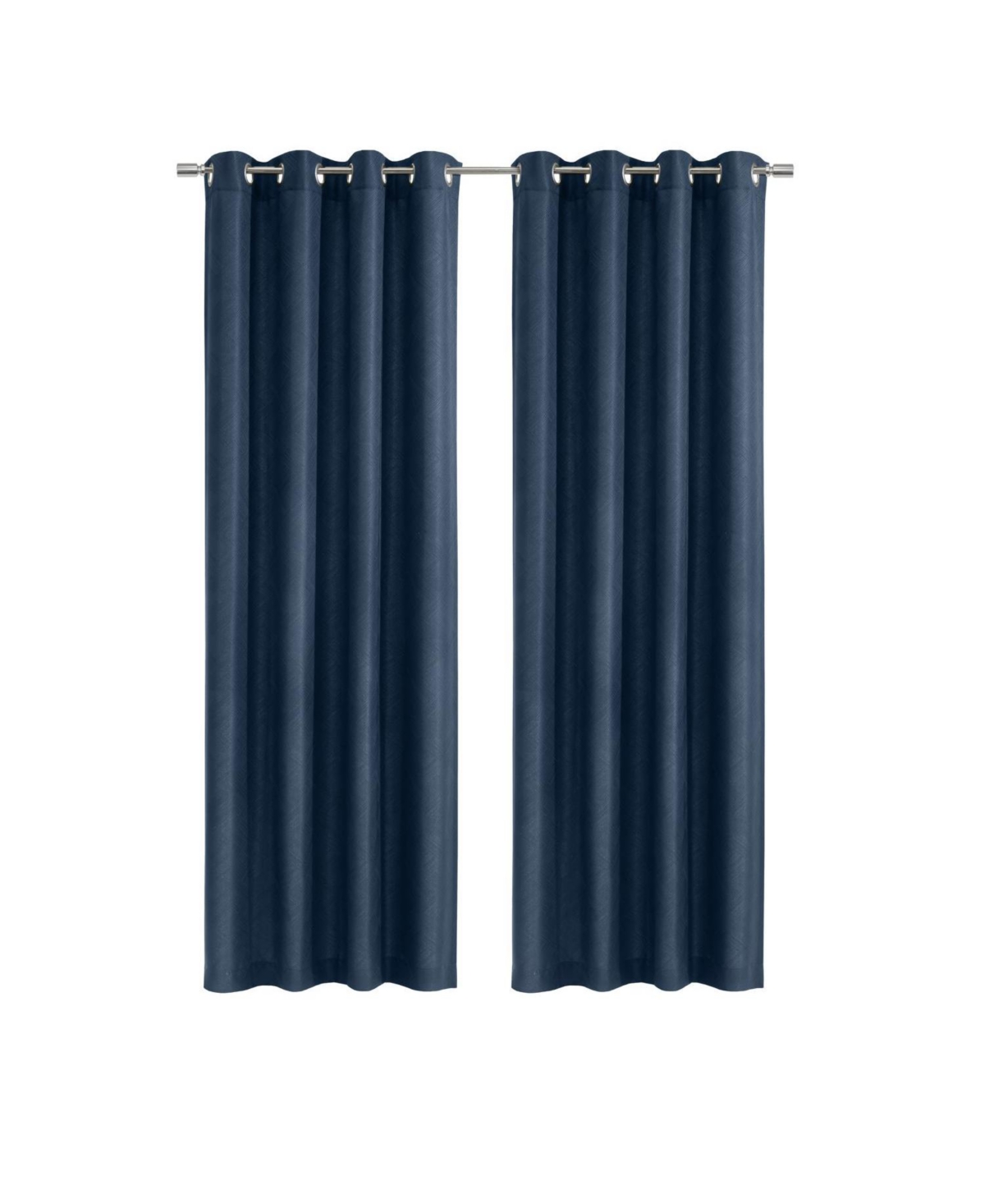 Habitat Abstract Light Filtering Energy Efficeint Grommet Curtain Panel for Windows 52" x 63" Navy - Navy