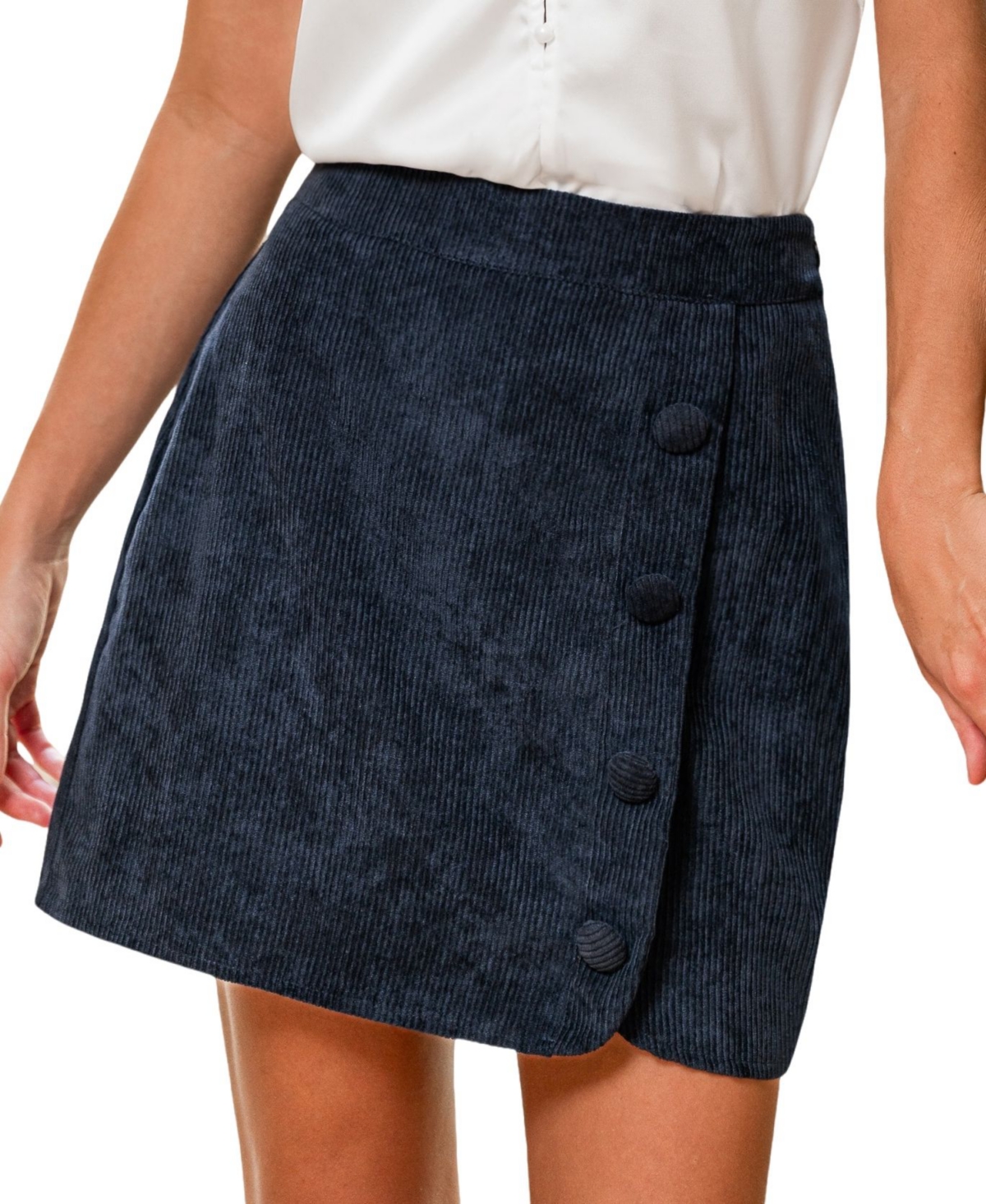 Click here for Cupshe Womens Claudette Blue Mini Skirt - Dark blu... prices