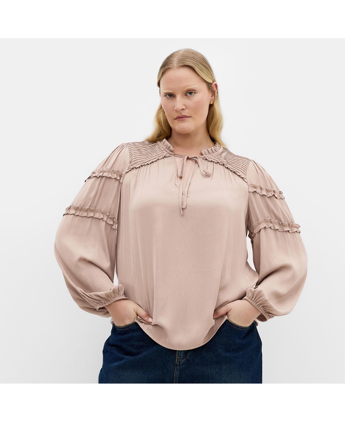 Click here for City Chic Plus Size Drama Queen Shirt - Stone prices