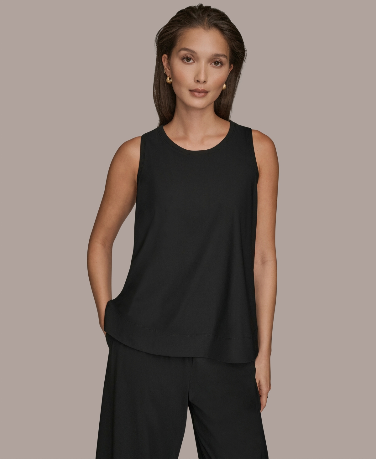 Click here for Donna Karan Weekend Womens Pull-On Top - Black prices