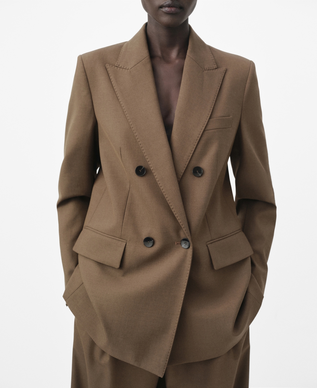 Click here for Mango Womens Double-Breasted Suit Blazer - Medium... prices