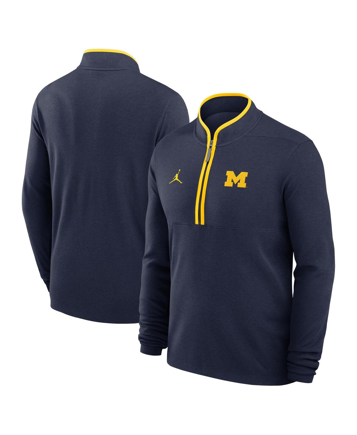 Click here for Jordan Mens Navy Michigan Wolverines Courtside Vic... prices
