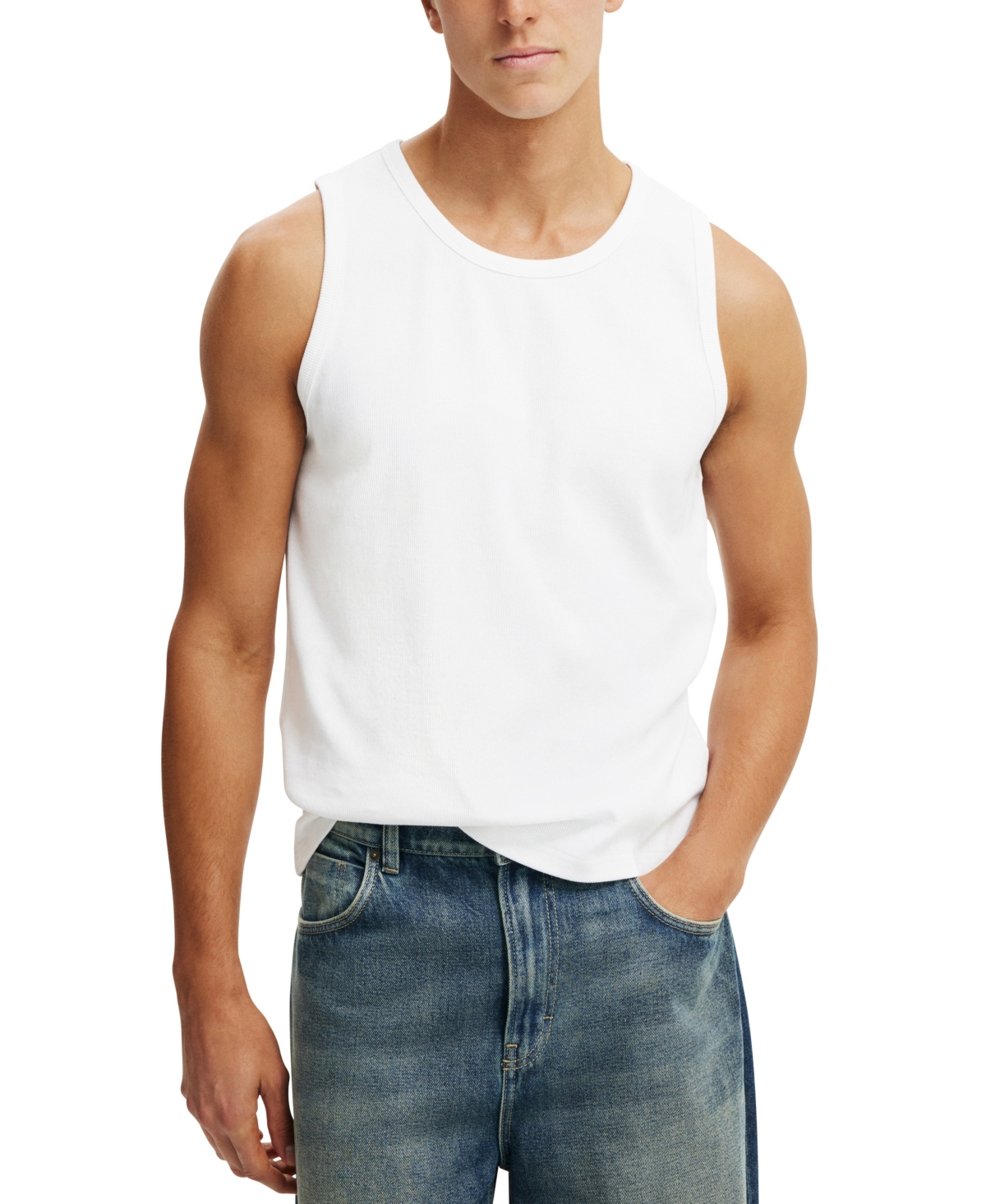 Click here for Cotton On Mens Sleeveless Ribbed Tank Undershirt -... prices