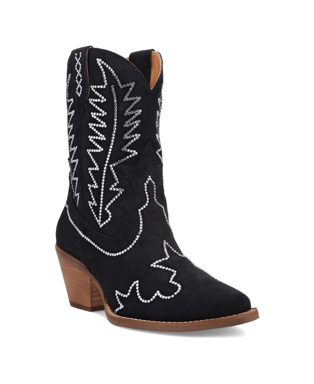 Click here for Dingo Womens Tiny Pony Suede Leather Bootie - Blac... prices