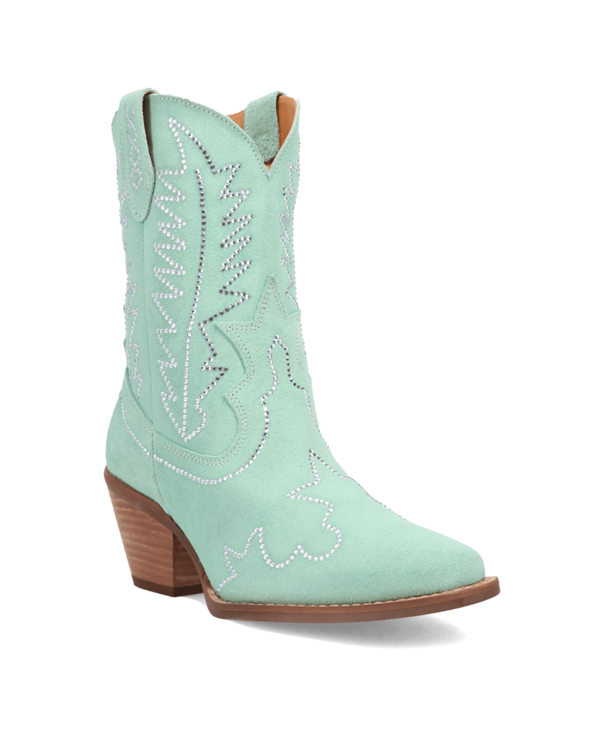 Click here for Dingo Womens Tiny Pony Suede Leather Bootie - Mint prices