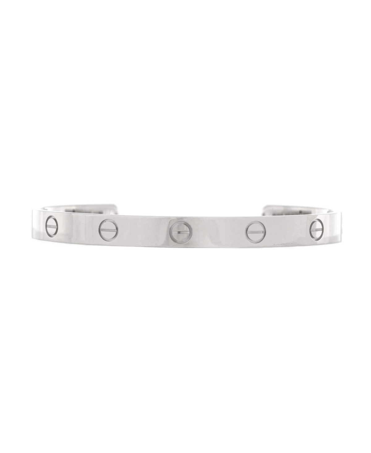 Click here for Pre-Owned Cartier Love Cuff Bracelet - 18k white g... prices