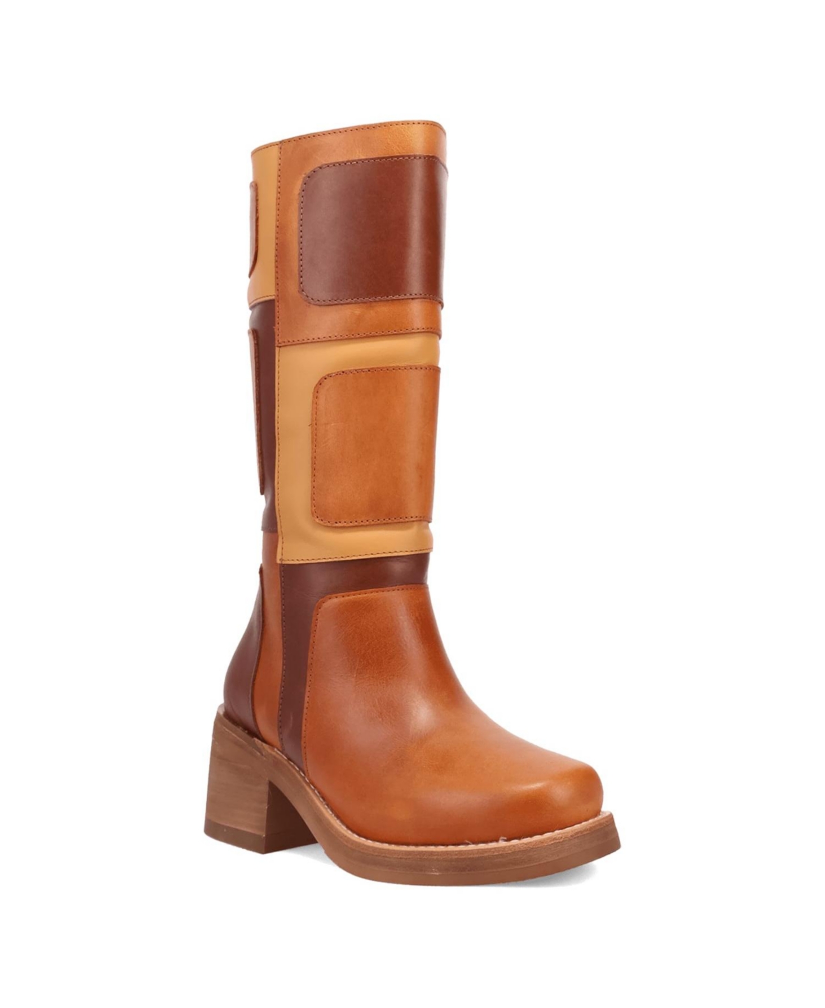 Click here for Dingo Womens Patches Leather Boot - Tan prices