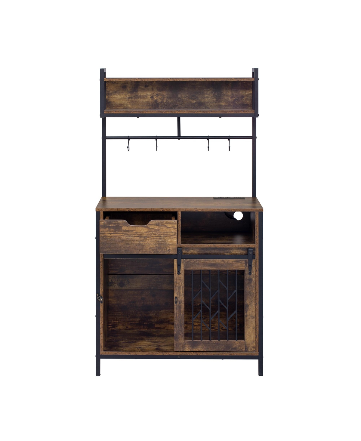Click here for 2 in 1 Rustic Dog Crate Side Cabinet Organizer Hut... prices
