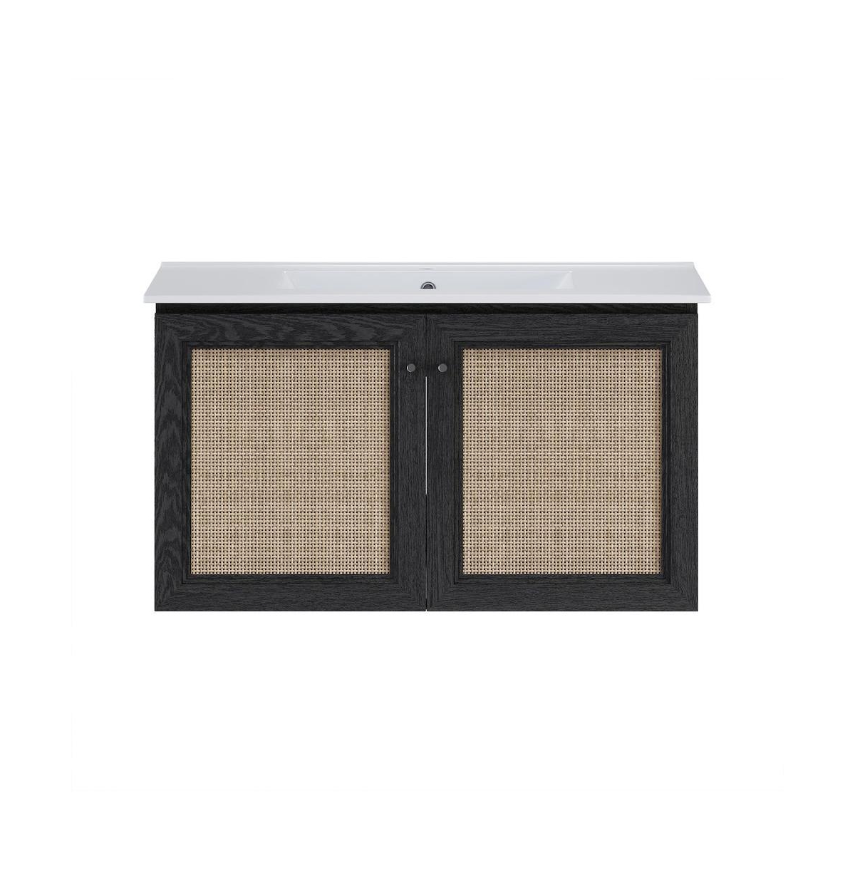 Click here for Swiss Madison36 Wall-Mounted Bathroom Vanity in Bl... prices