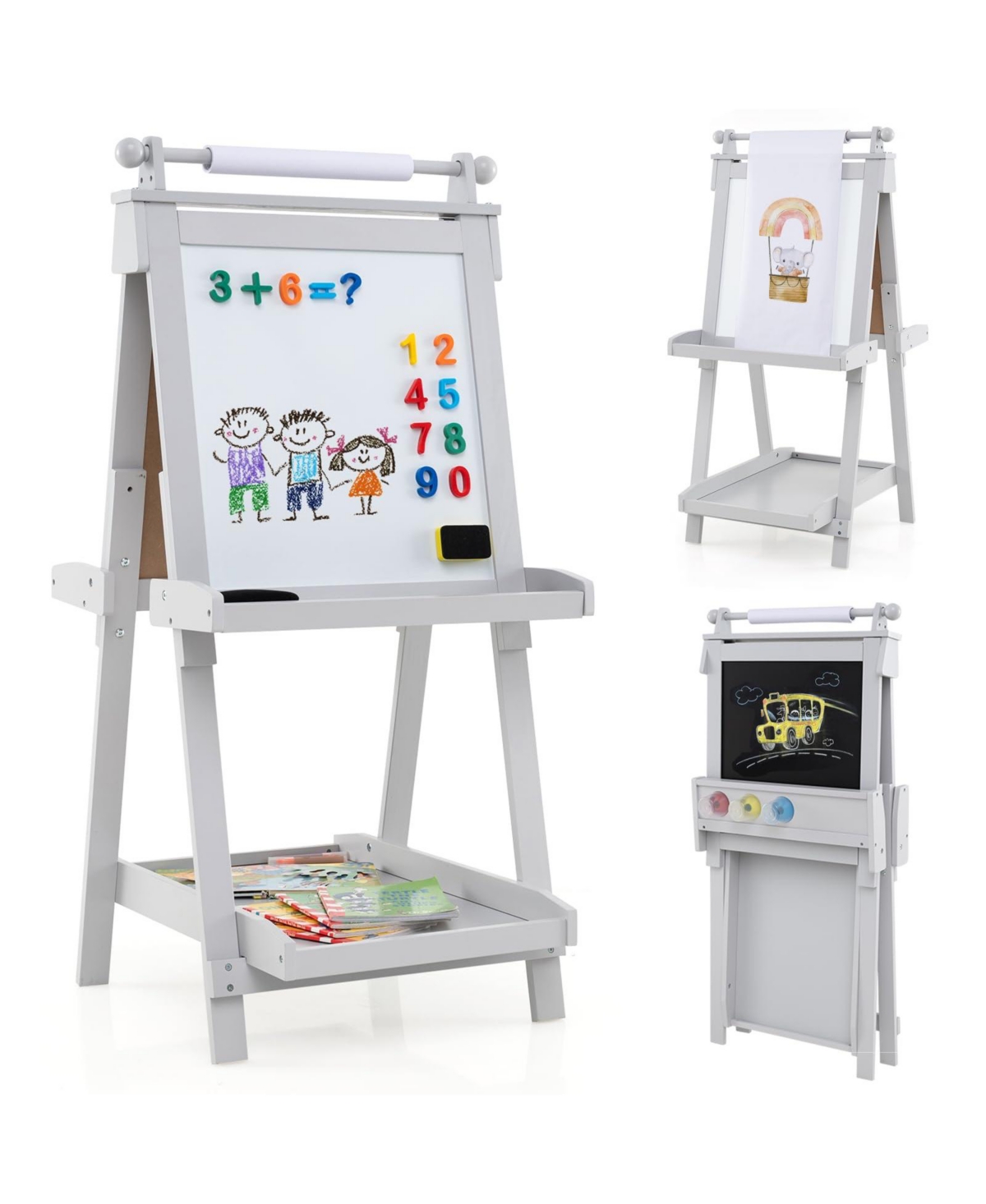 Click here for 3-in-1 Double-sided Art Easel with Chalkboard and... prices