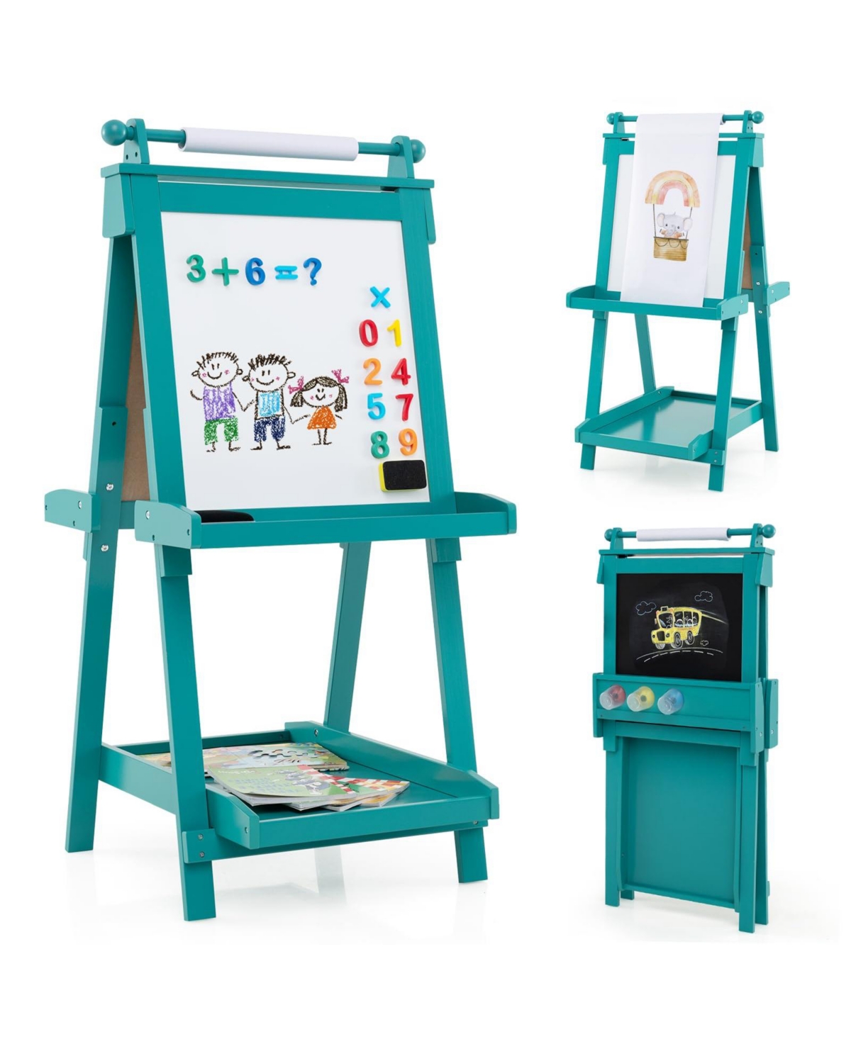 Click here for 3-in-1 Double-sided Art Easel with Chalkboard and... prices