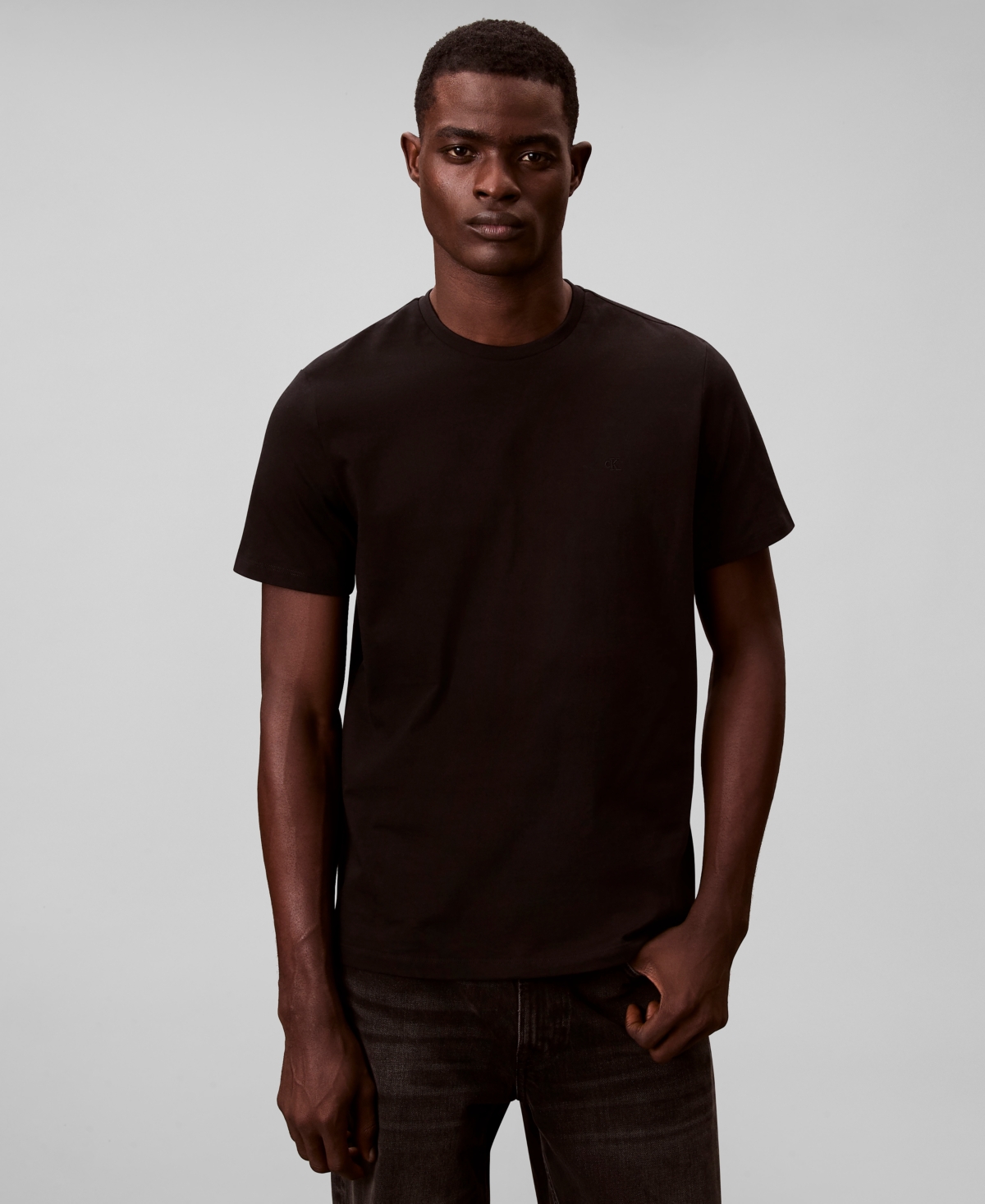 Click here for Calvin Klein Mens Solid Crewneck T-Shirt - Black prices