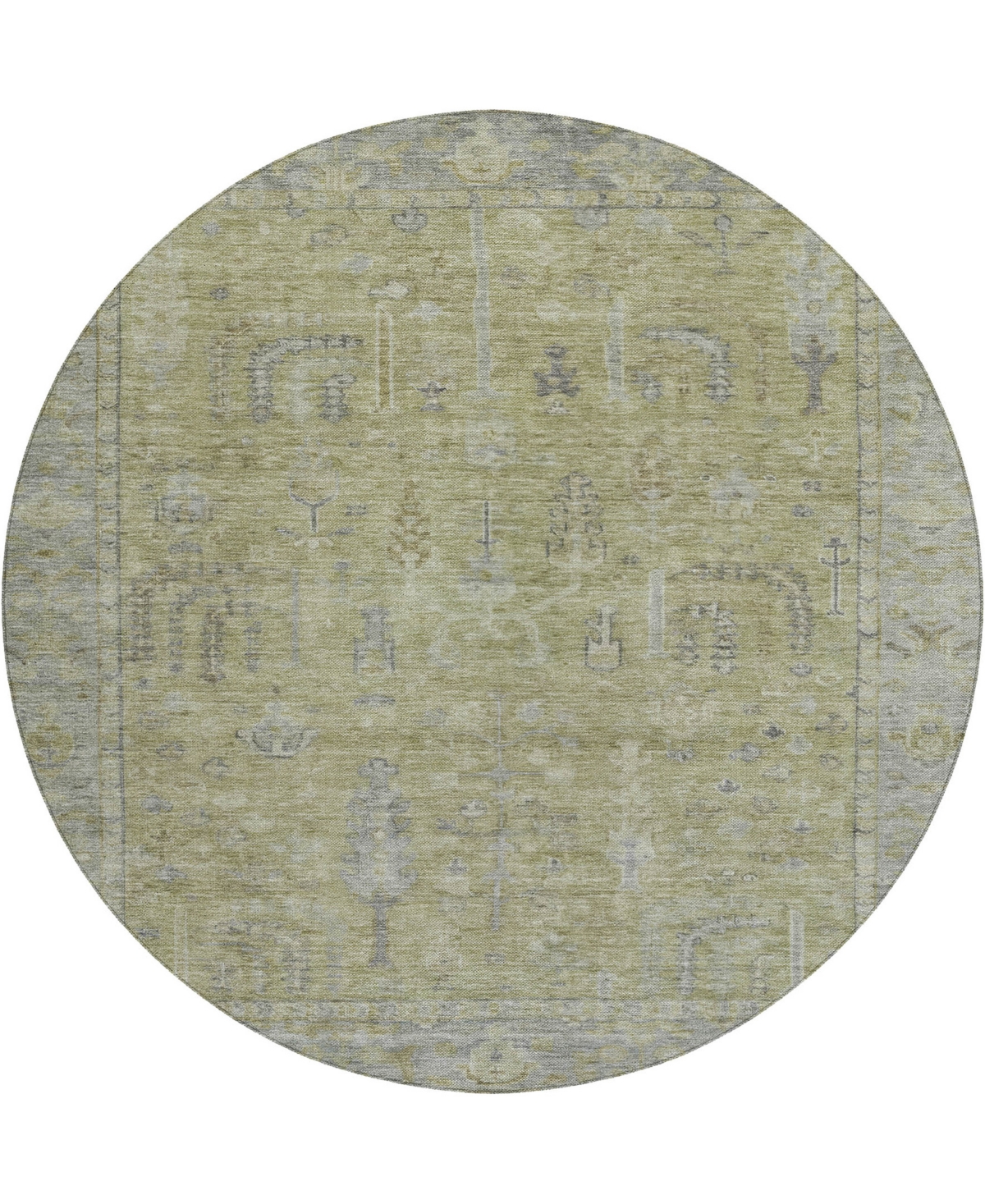 Click here for Dalyn Solace SL11 8x8 Round Area Rug - Grass  Moss prices
