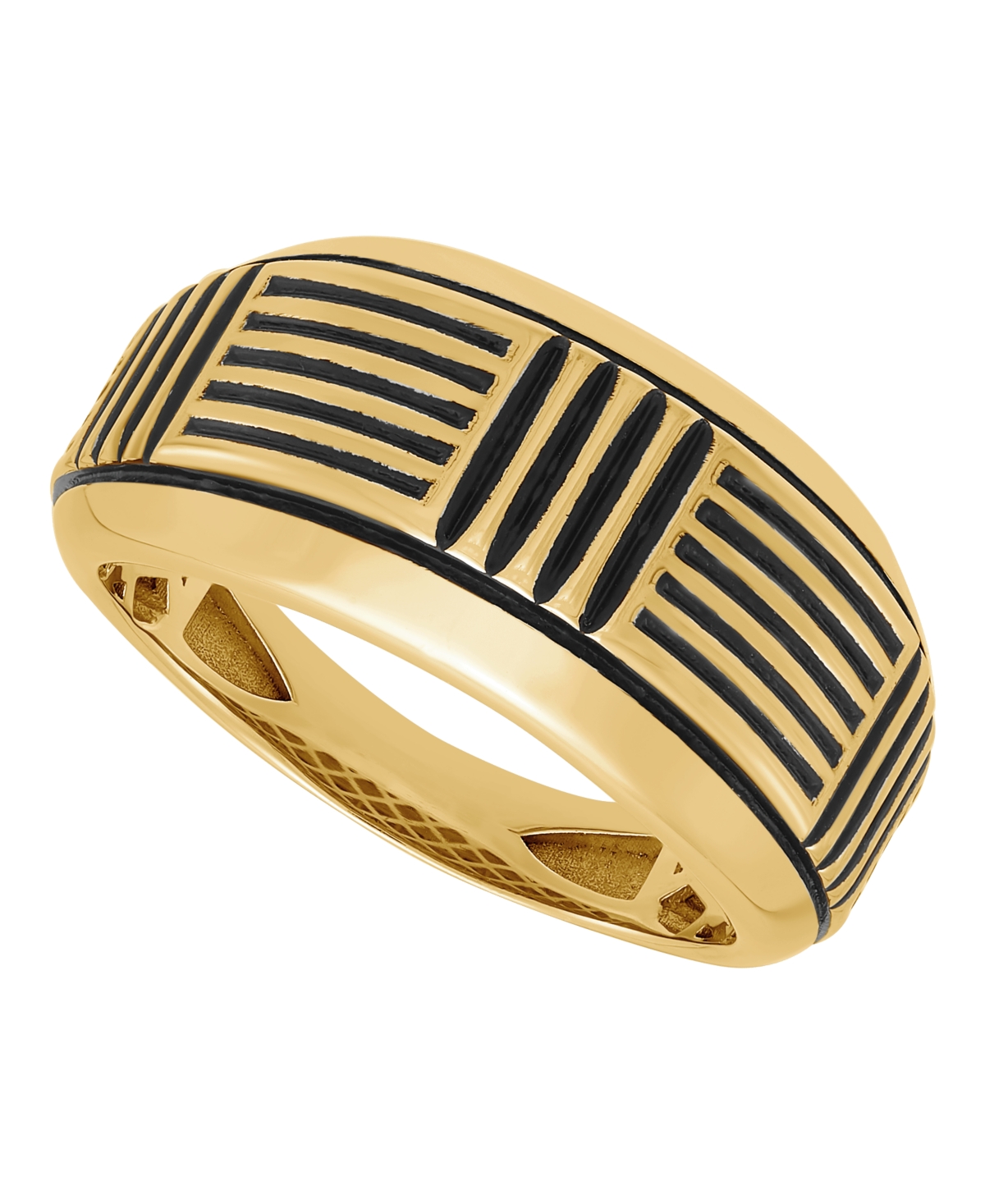 Click here for Macys Mens Ring in 14k Yellow Gold Plated Sterling... prices