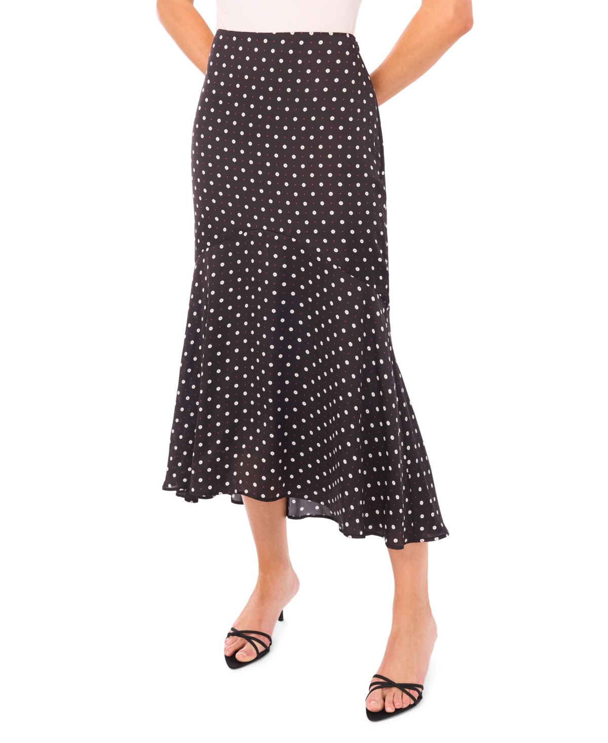 Click here for CeCe Womens Flouncy Flowy Hem A-line Midi Skirt -... prices