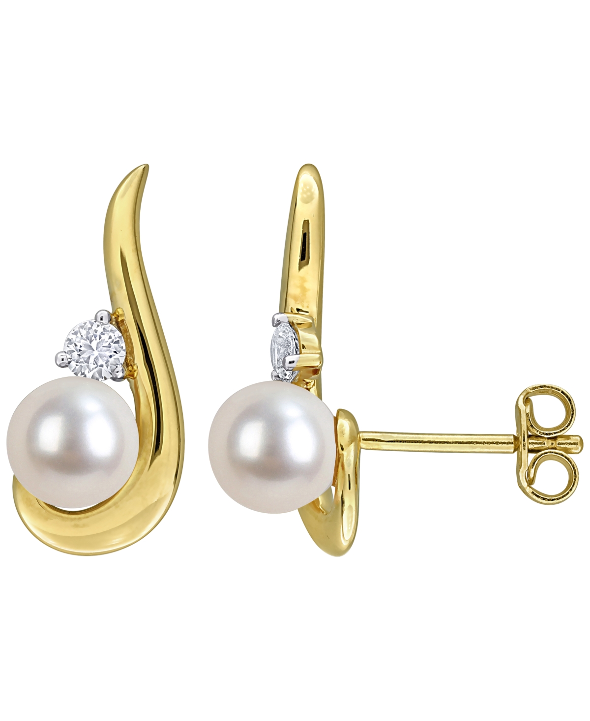 Click here for Macys Cultured Freshwater Pearl (6-6.5mm) & White... prices