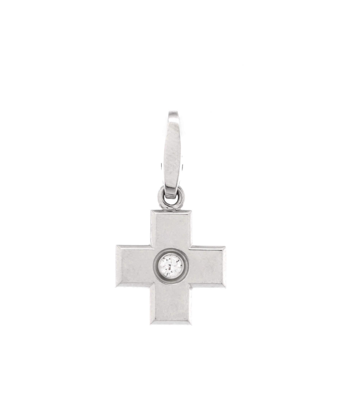 Click here for Pre-Owned Cartier Cross Charm Pendant - 18k white... prices