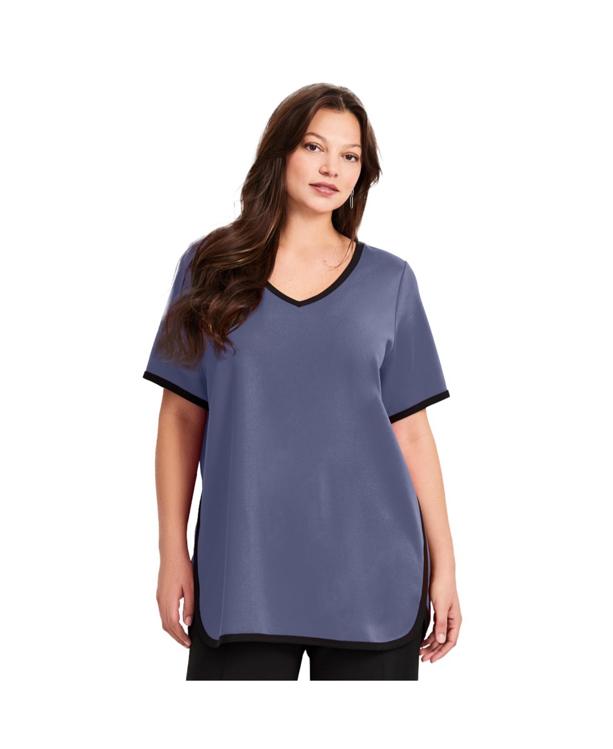Click here for Avenue Womens Contrast Top - Deep dusk prices