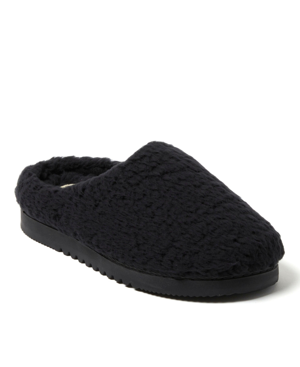 Click here for Dearfoams Womens Fiona Teddy Clog Slipper - Black prices