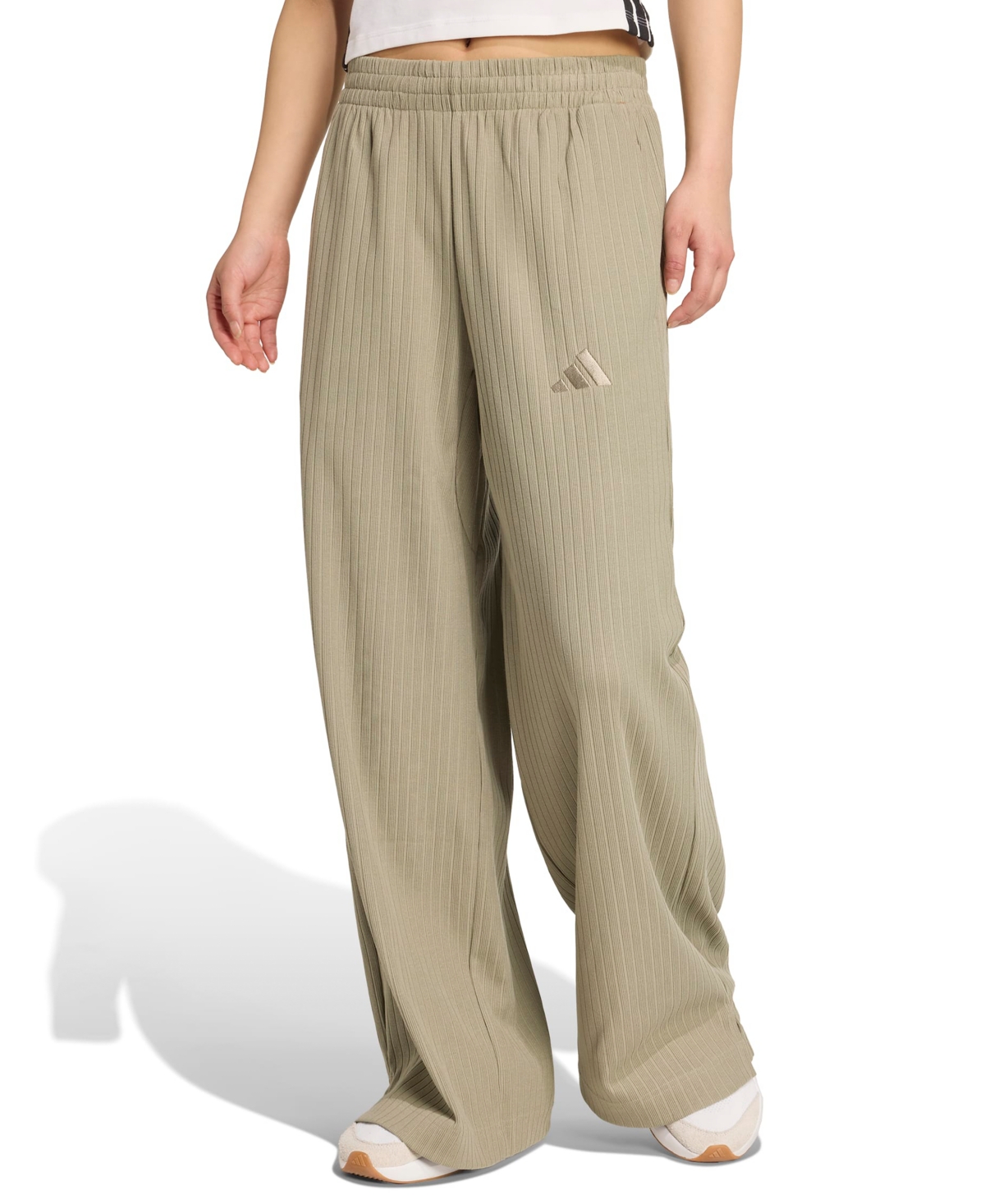 Click here for adidas Womens Loose Wide Leg Pants - Silver Pebble prices
