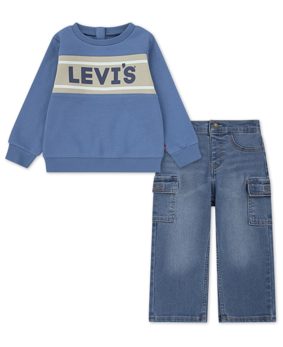Click here for Levis Baby Boys Crewneck Sweatshirt and Cargo Pant... prices