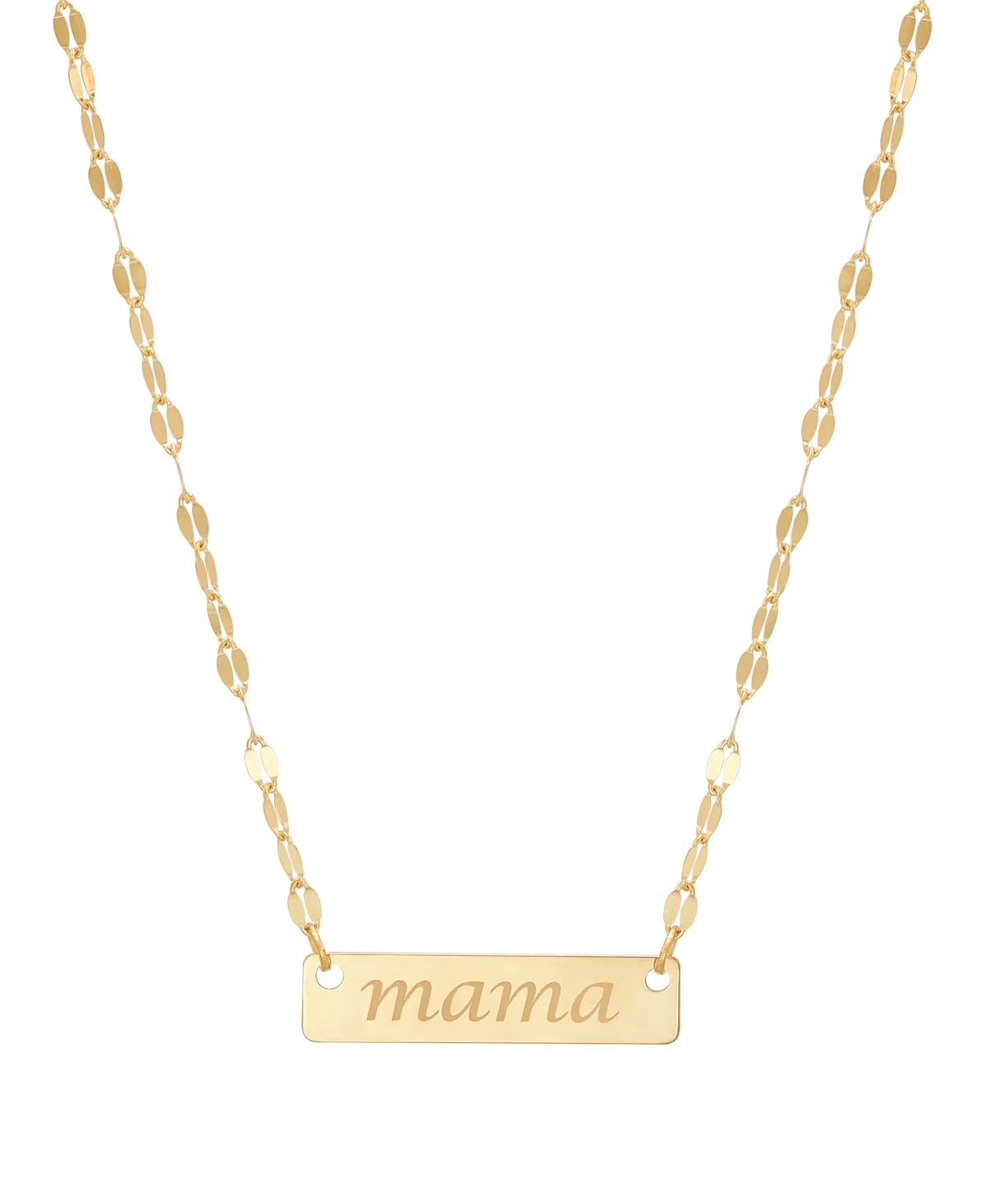 Click here for Italian Gold Polished Mama Pendant Necklace in 10k... prices
