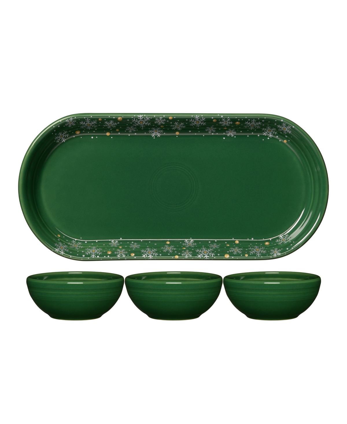 Click here for Fiesta Jade Snowflakes 4-Piece Condiment Set  Excl... prices