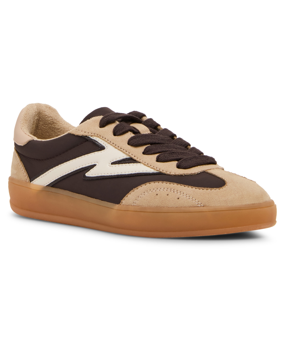 Click here for Madden Girl Giia Lace-Up Low-Top Sneakers - Dark B... prices